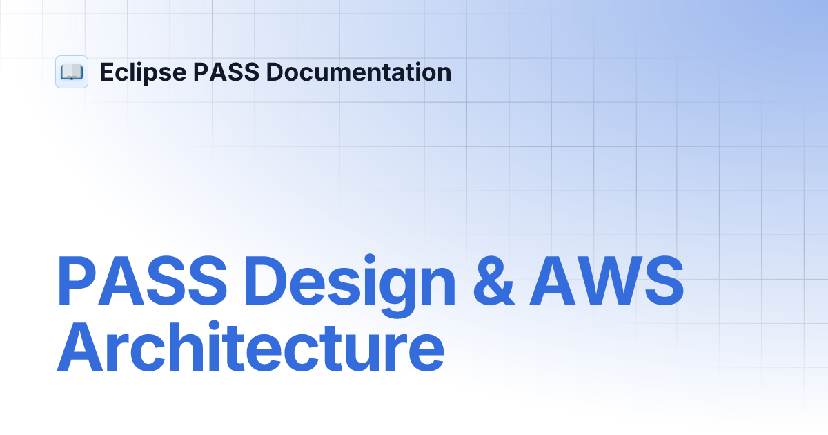 PASS Design & AWS Architecture | Eclipse PASS Documentation